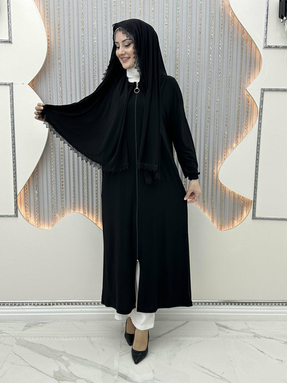 Gülser Namaz Elbise Siyah Modelleri En Uygun Fiyatlarla